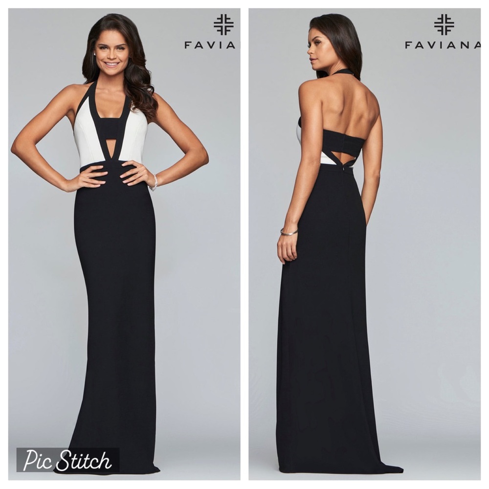 Faviana Glamour Floor Length Gown - Gem